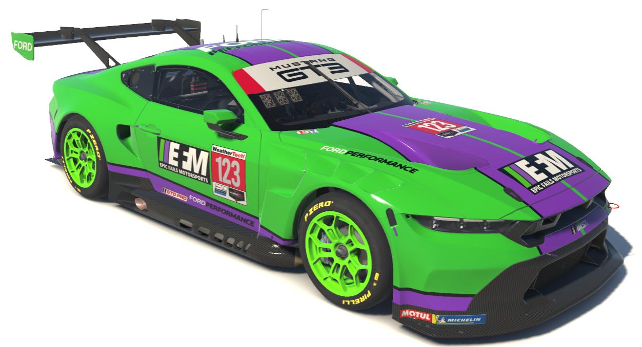 Ford Mustang GT3 - Epic Fails Motorsports - 2024-06 - IMSA Decals GTD ...