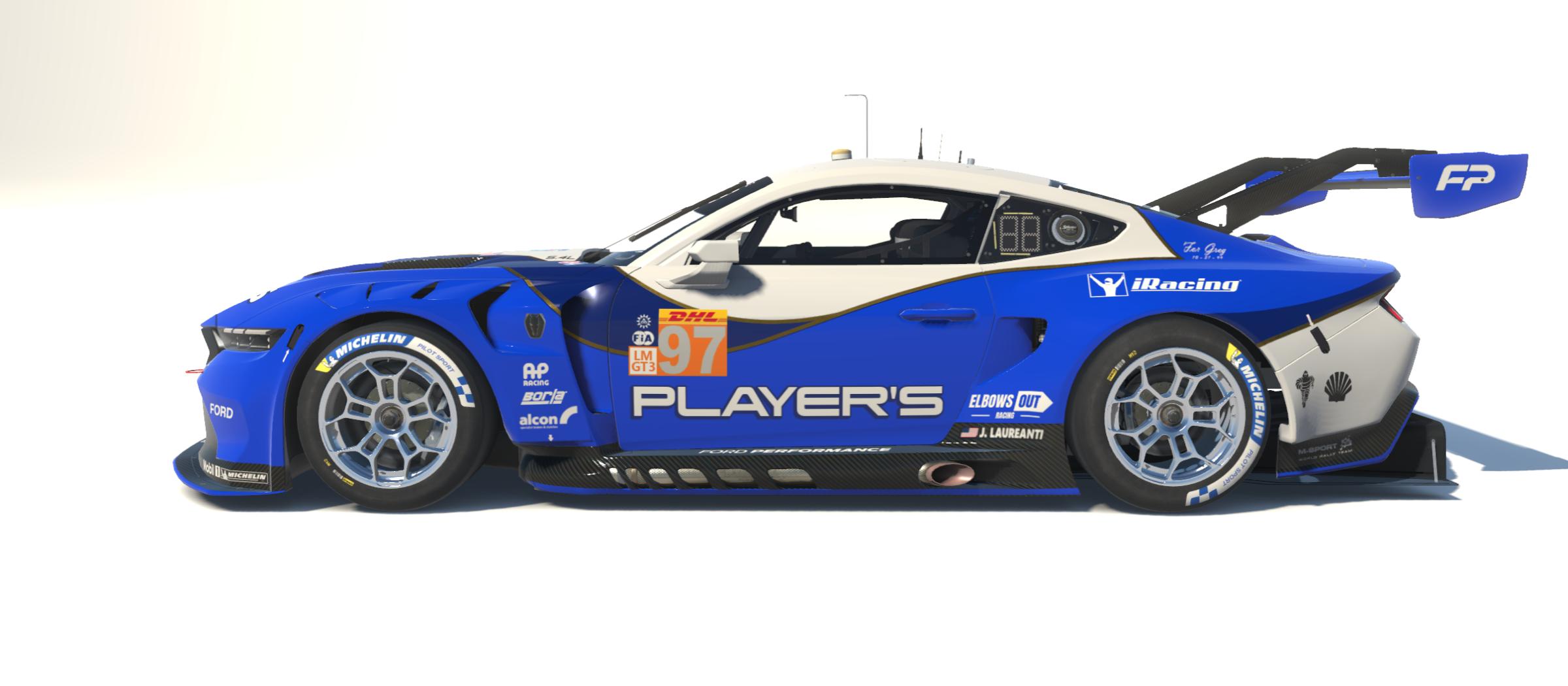 Greg Moore Tribute Mustang GT3 by Paul O’Mally - Trading Paints