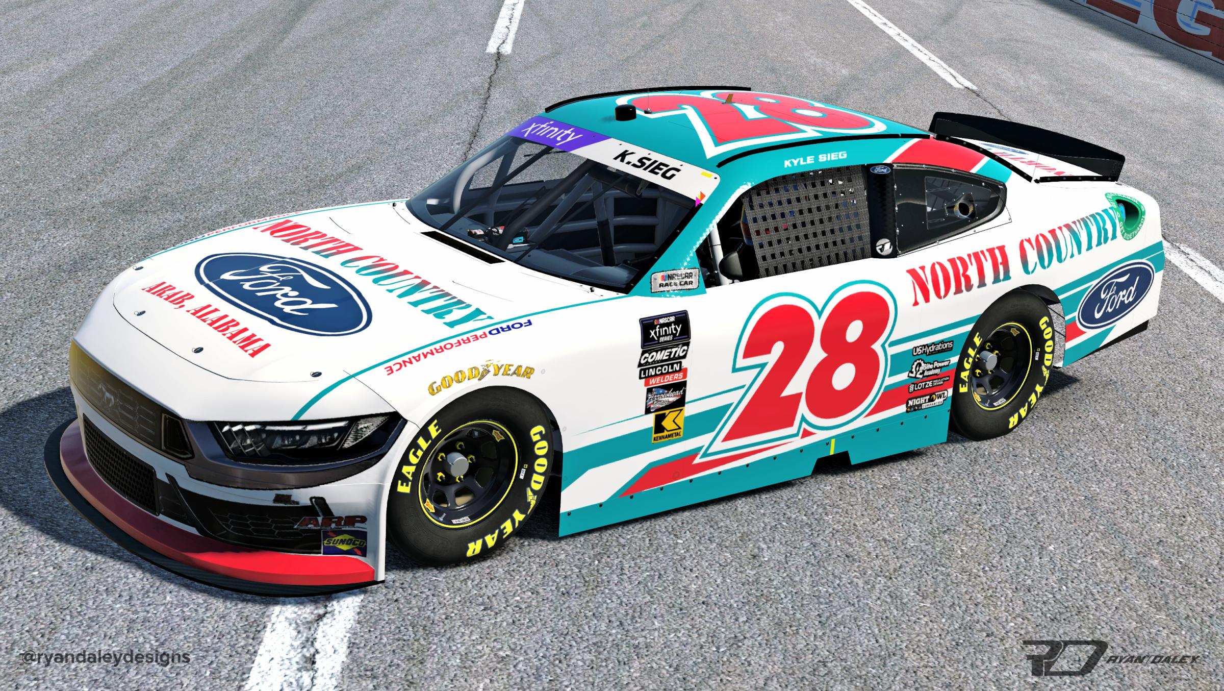 Official 2024 #28 Kyle Sieg North Country Ford No Numbers by Ryan Daley ...