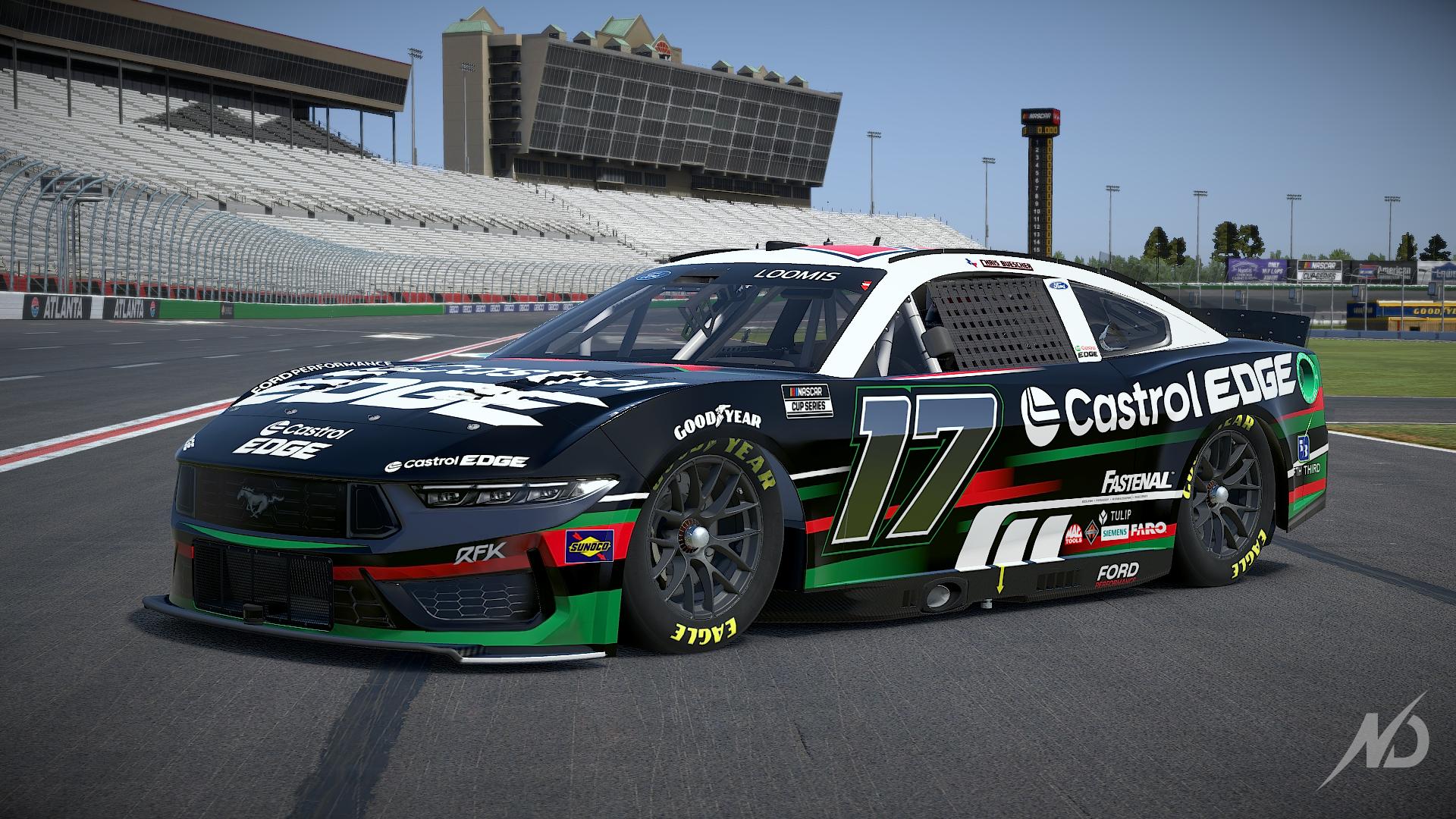 Chris Buescher Castrol Edge 2024 Sim Stamped by Colton Loomis - Trading ...