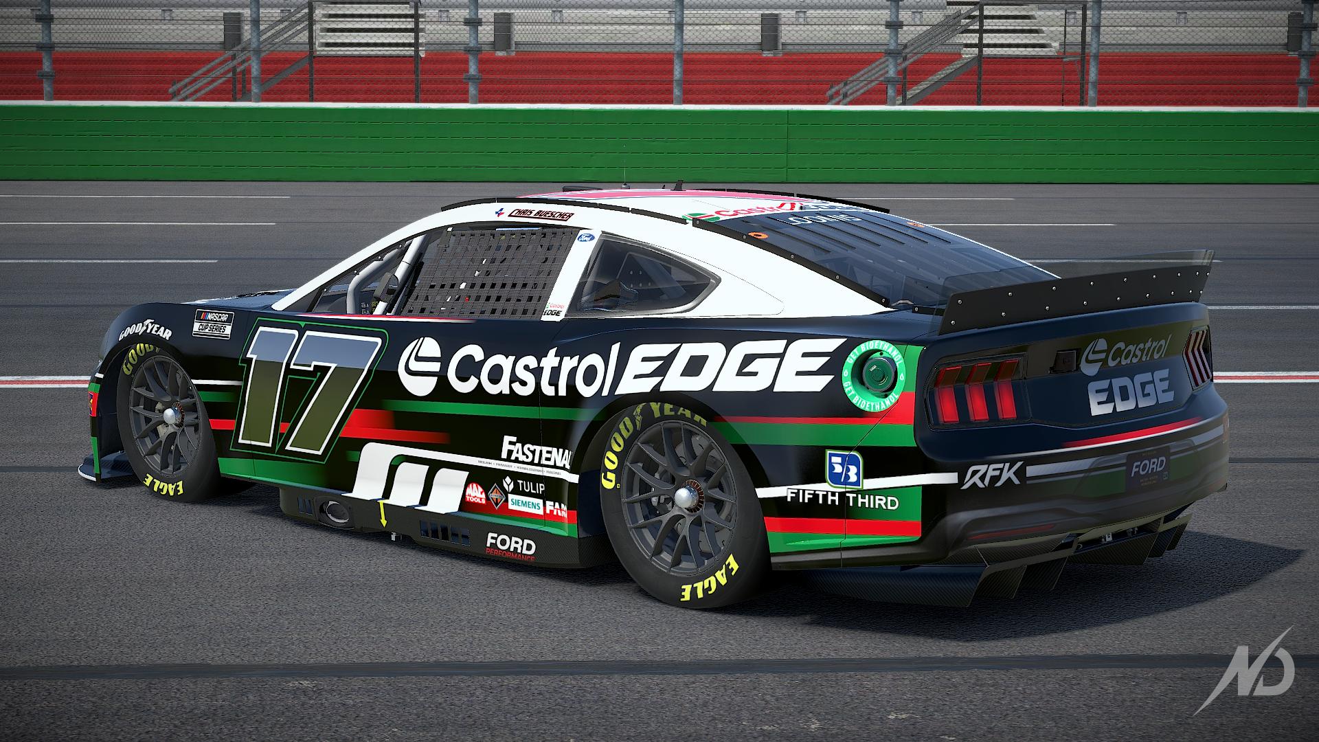Chris Buescher Castrol Edge 2024 Sim Stamped by Colton Loomis - Trading ...