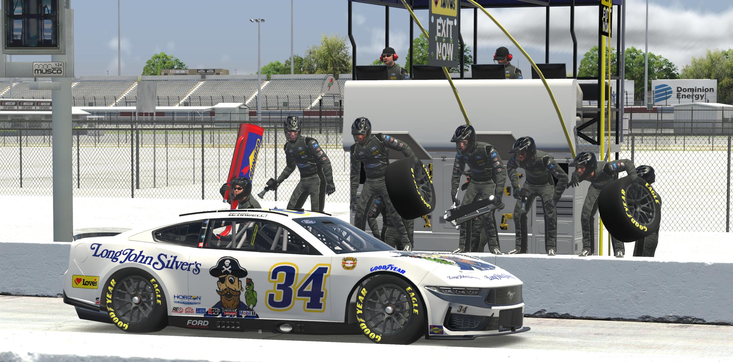 2024 Michael McDowell #34 Long John Silvers Dark Horse Darlington ...