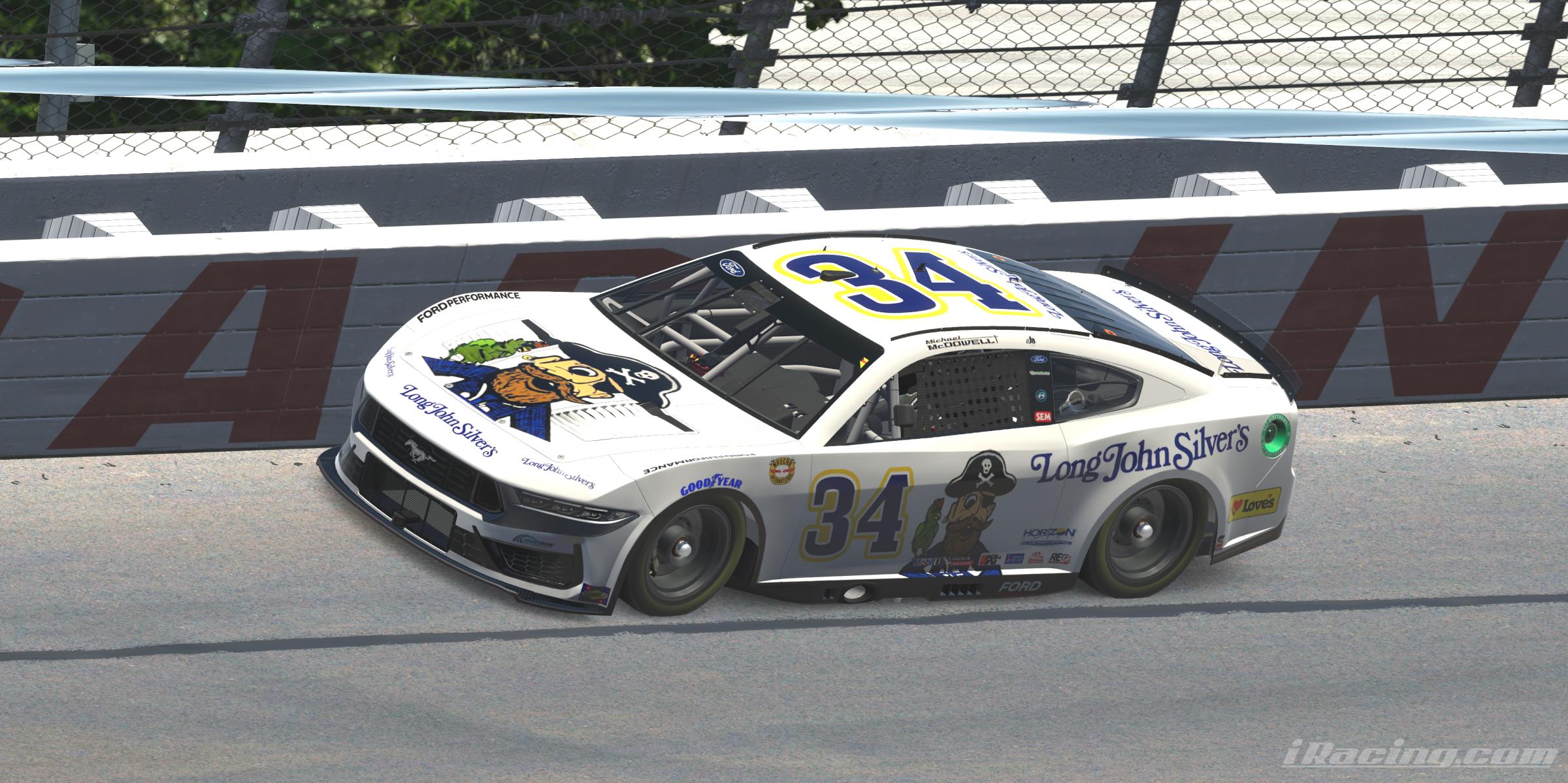 2024 Michael McDowell #34 Long John Silvers Dark Horse Darlington ...