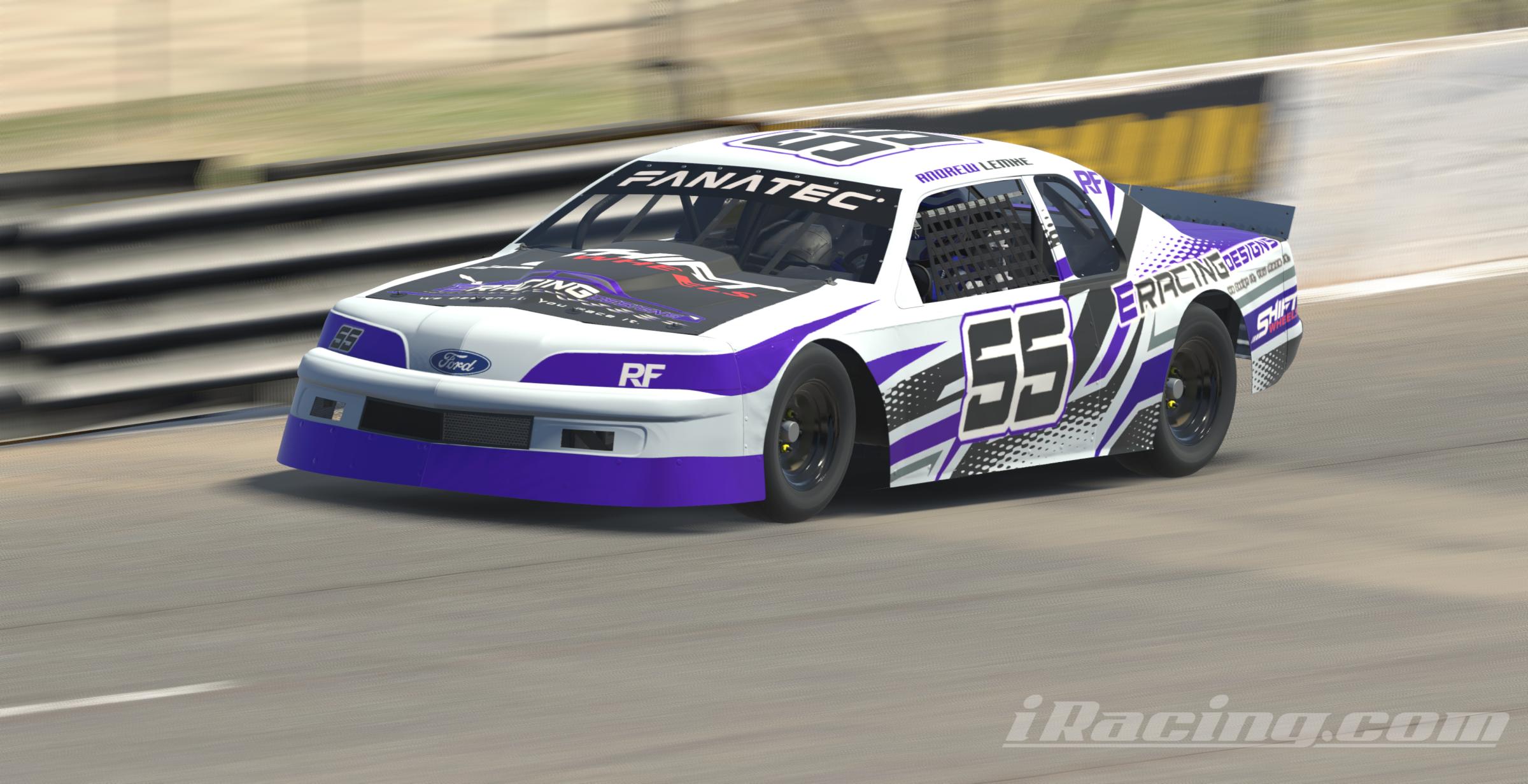 Andrew Lemke #55 E Racing Designs/Shift Wheels Eagle Street Stock W ...