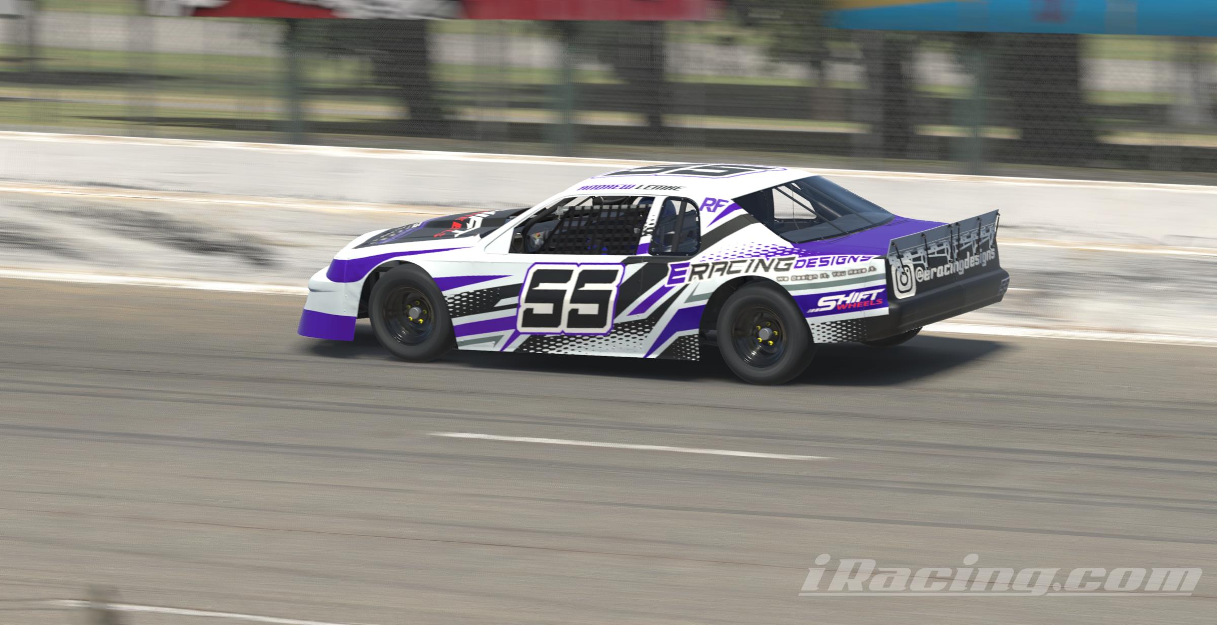 Andrew Lemke #55 E Racing Designs/Shift Wheels Eagle Street Stock W ...