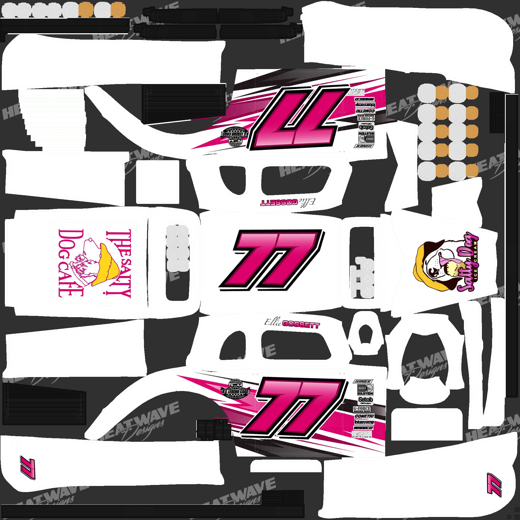 Ellie Gossett legend car by Truett Miranda - Trading Paints