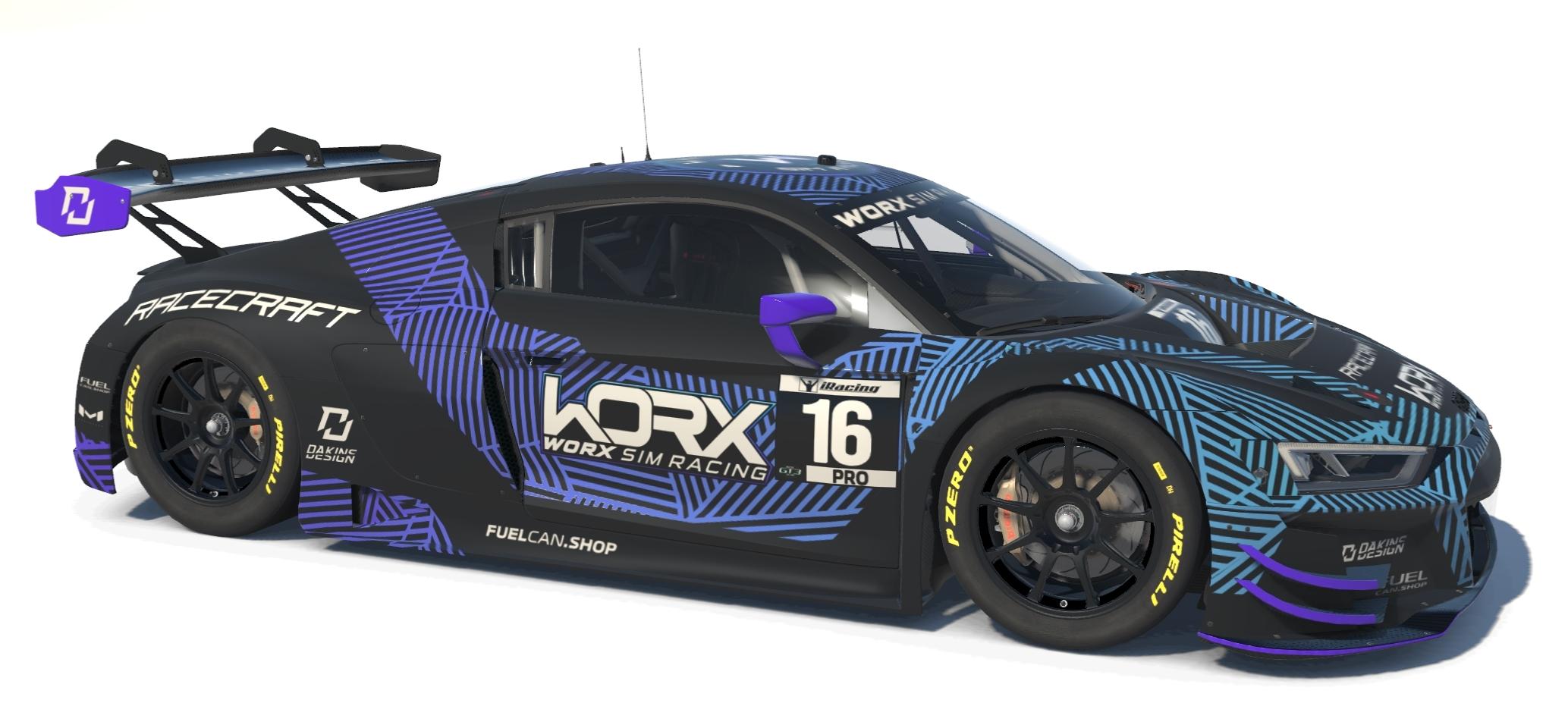 Worx Sim Racing Audi GT3 by Dakins Design by Corbin N Lenaway - Trading Paints