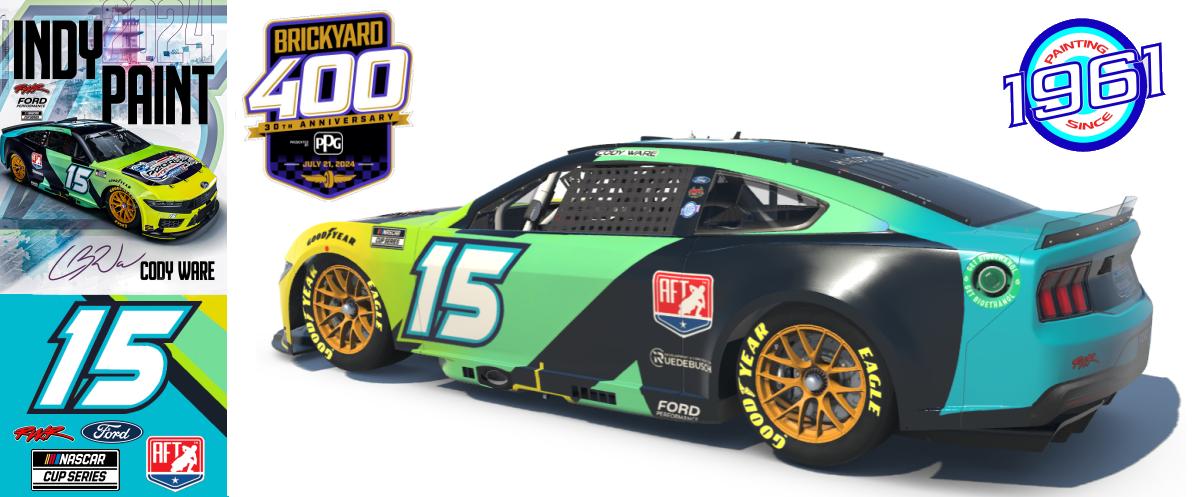 2024 RWR # 15 Cody Ware / AFT Flat Track Ford Mustang at Indianapolis ...