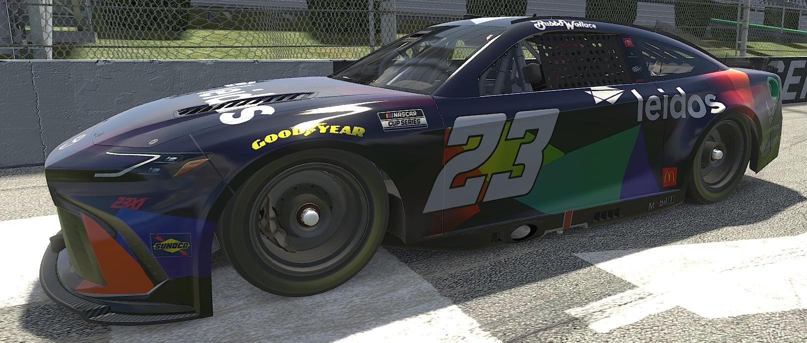 Bubba Wallace 23XI #23 2024 Leidos Pocono sim-stamped by Alex Jones10 ...