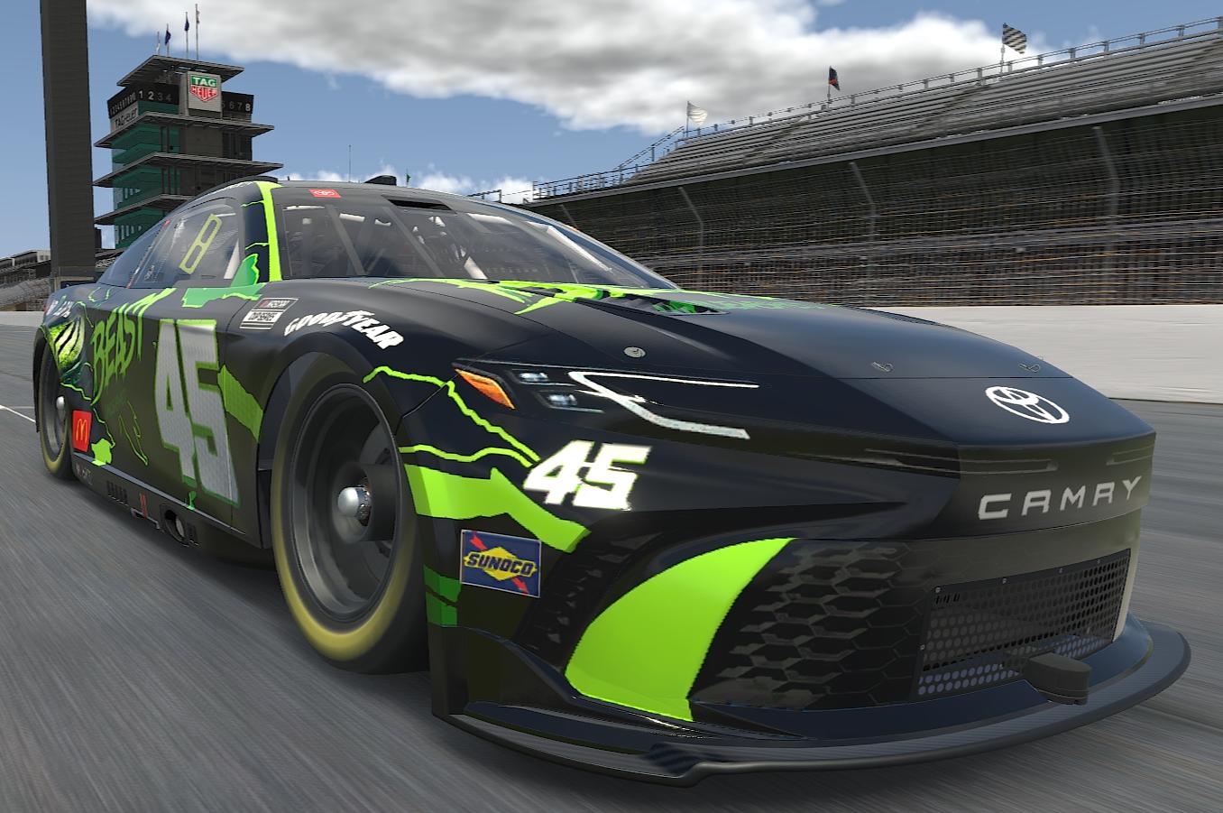 Tyler Reddick 2024 23XI #45 The Beast Indianapolis by Alex Jones10 ...