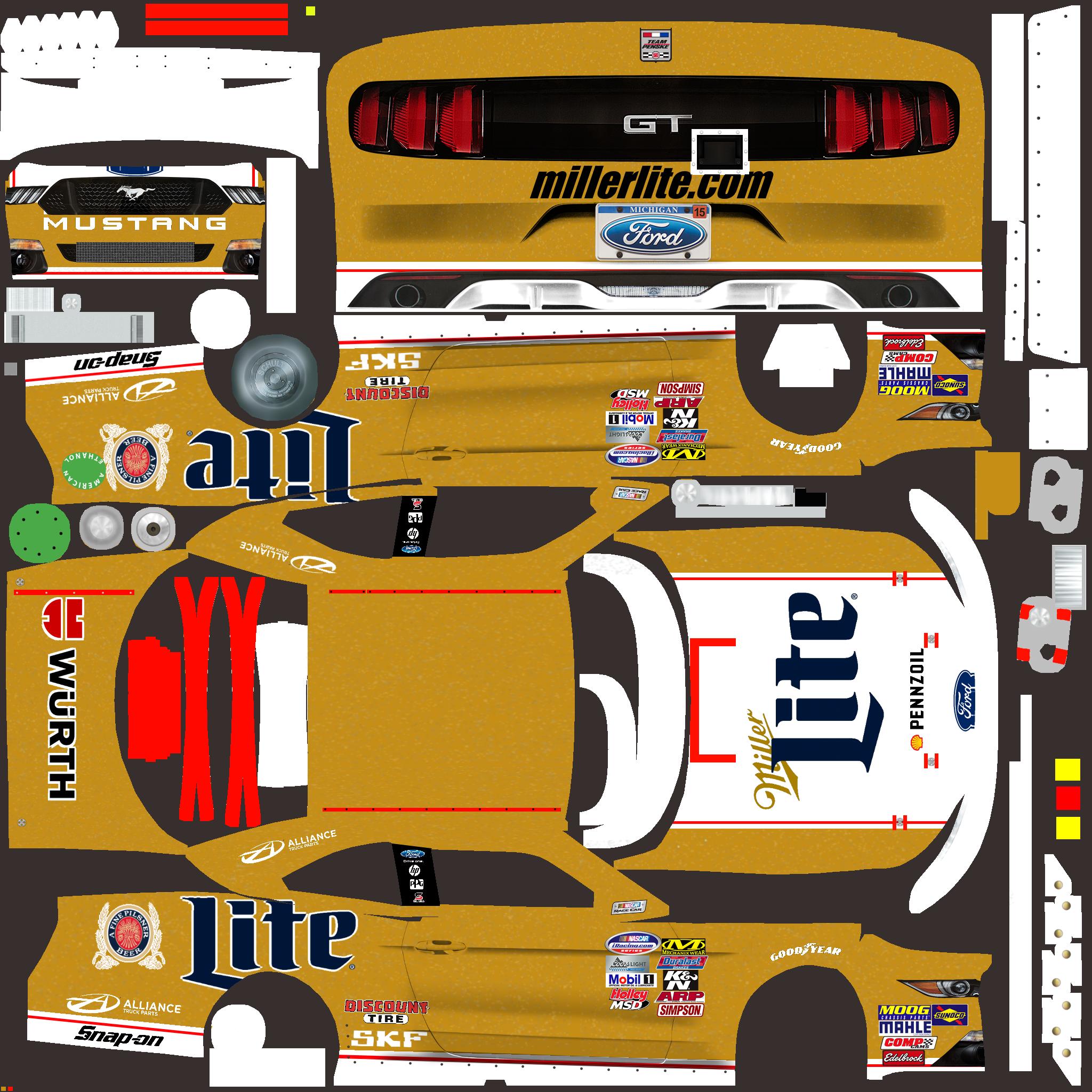 Gold Miller Lite Ford by Andrew Cardinale I. - Trading Paints