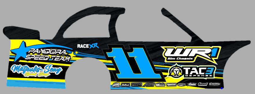 Alan Martin #11 Blue/Yellow Late model by Connor Cullen - Trading Paints