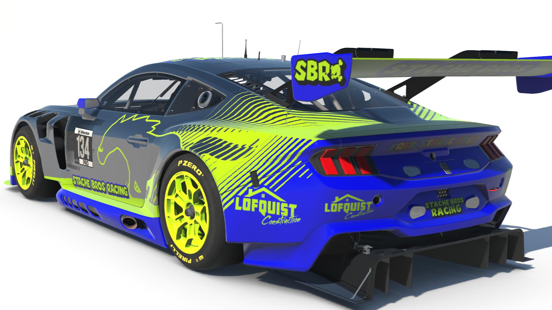 Stache Bros Ford Mustang GT3 by Mike Lofquist2 - Trading Paints