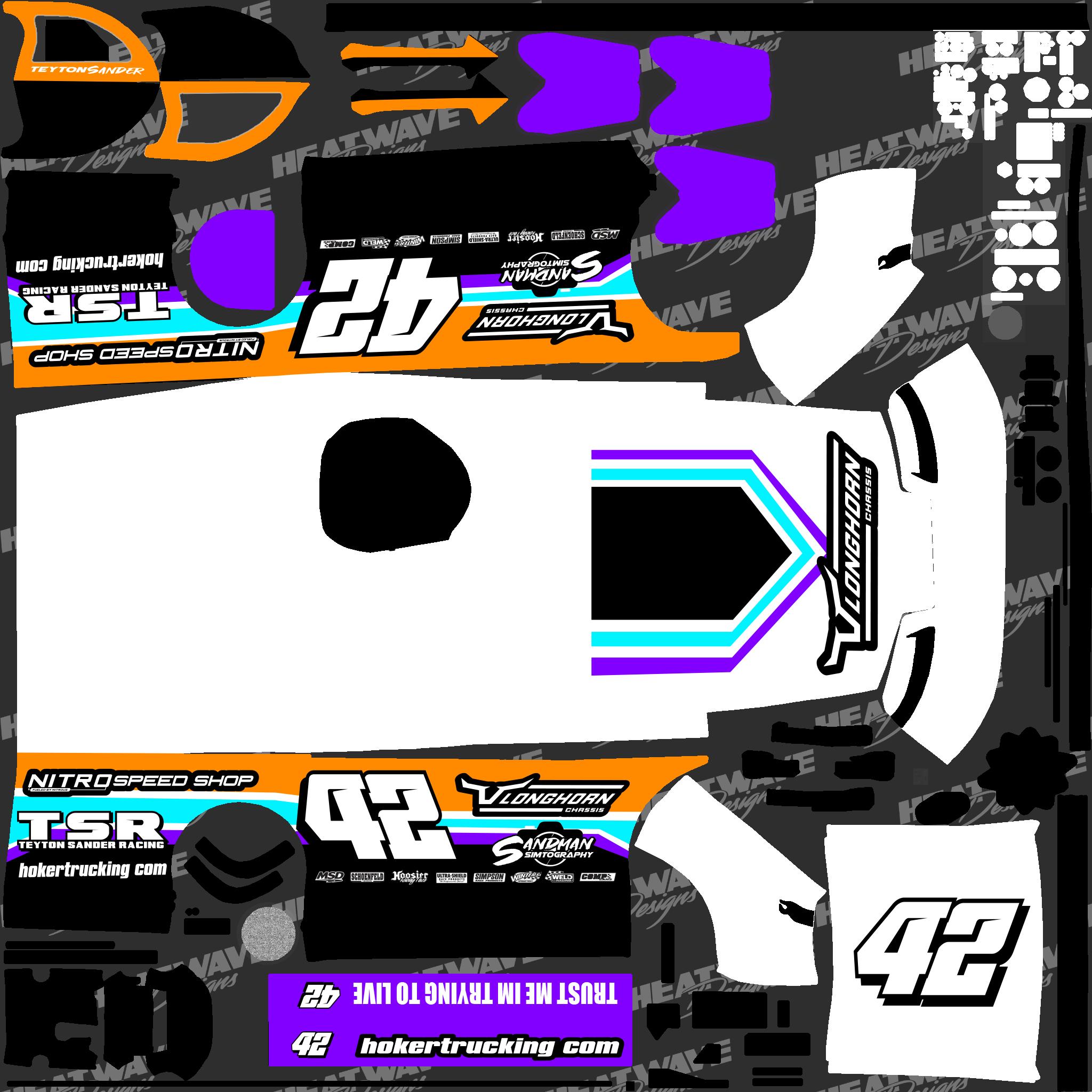 blue n pink n orange 7 p by Teyton Sander - Trading Paints