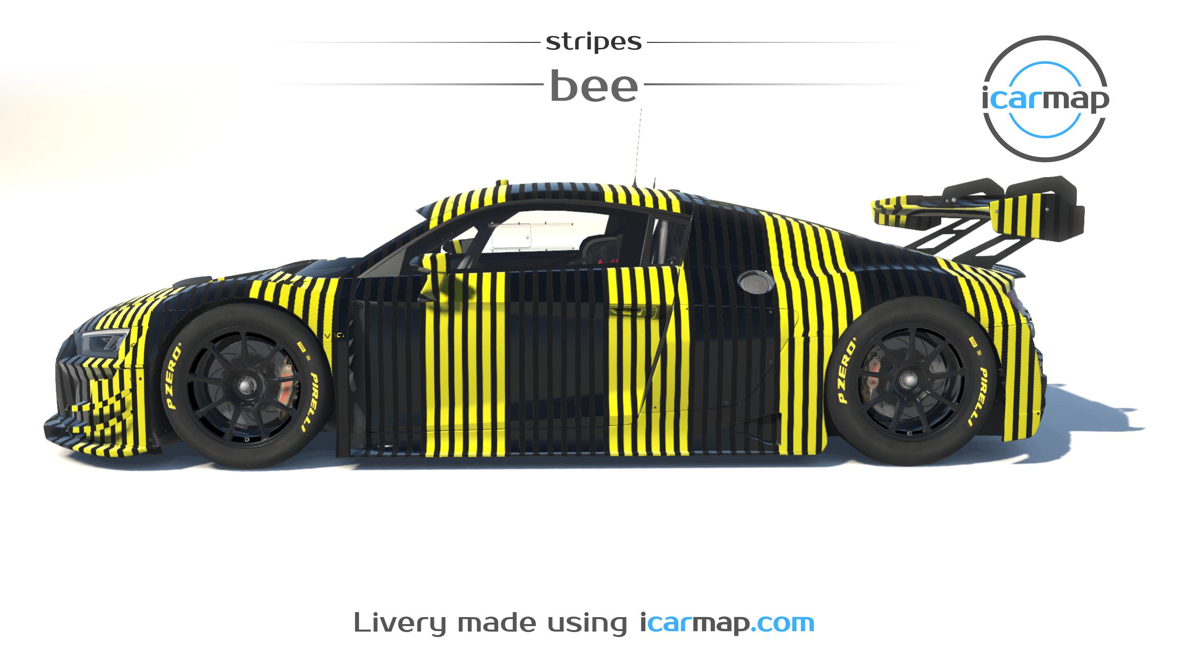 Stripes - Bee (Audi R8 LMS EVO II GT3) by Will M. - Trading Paints