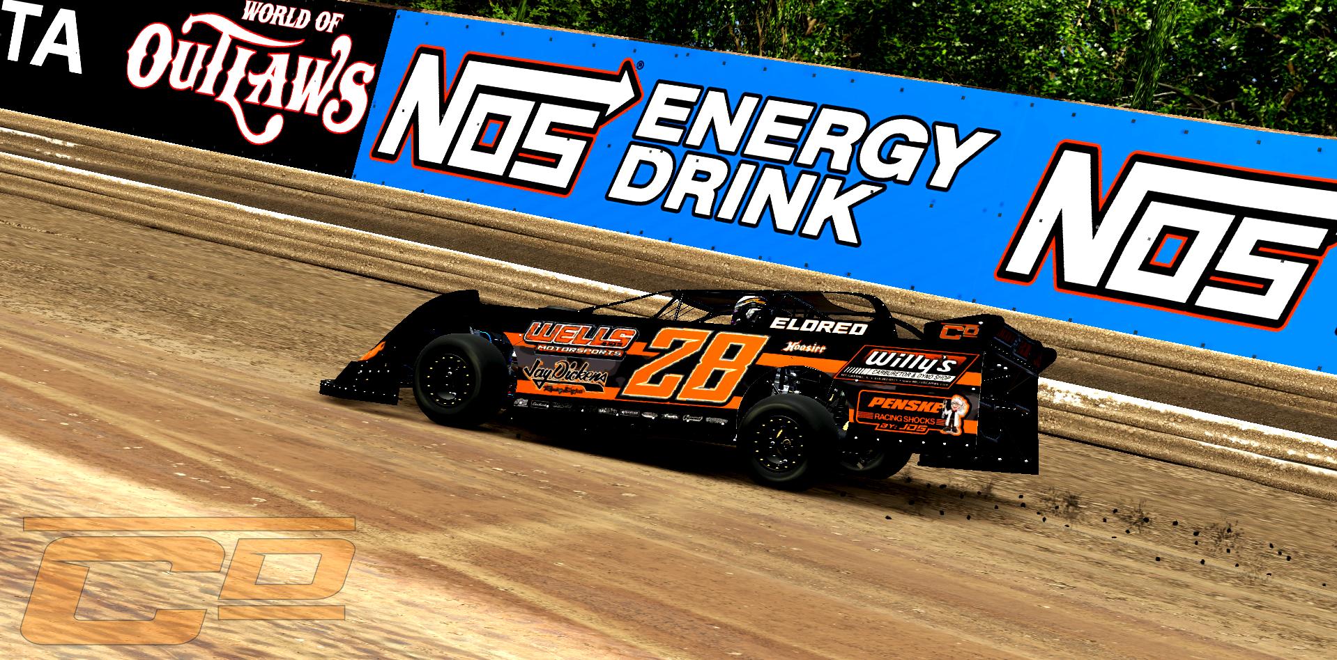 Dylan Eldred #28 Black and Orange DLM by Connor Cullen - Trading Paints