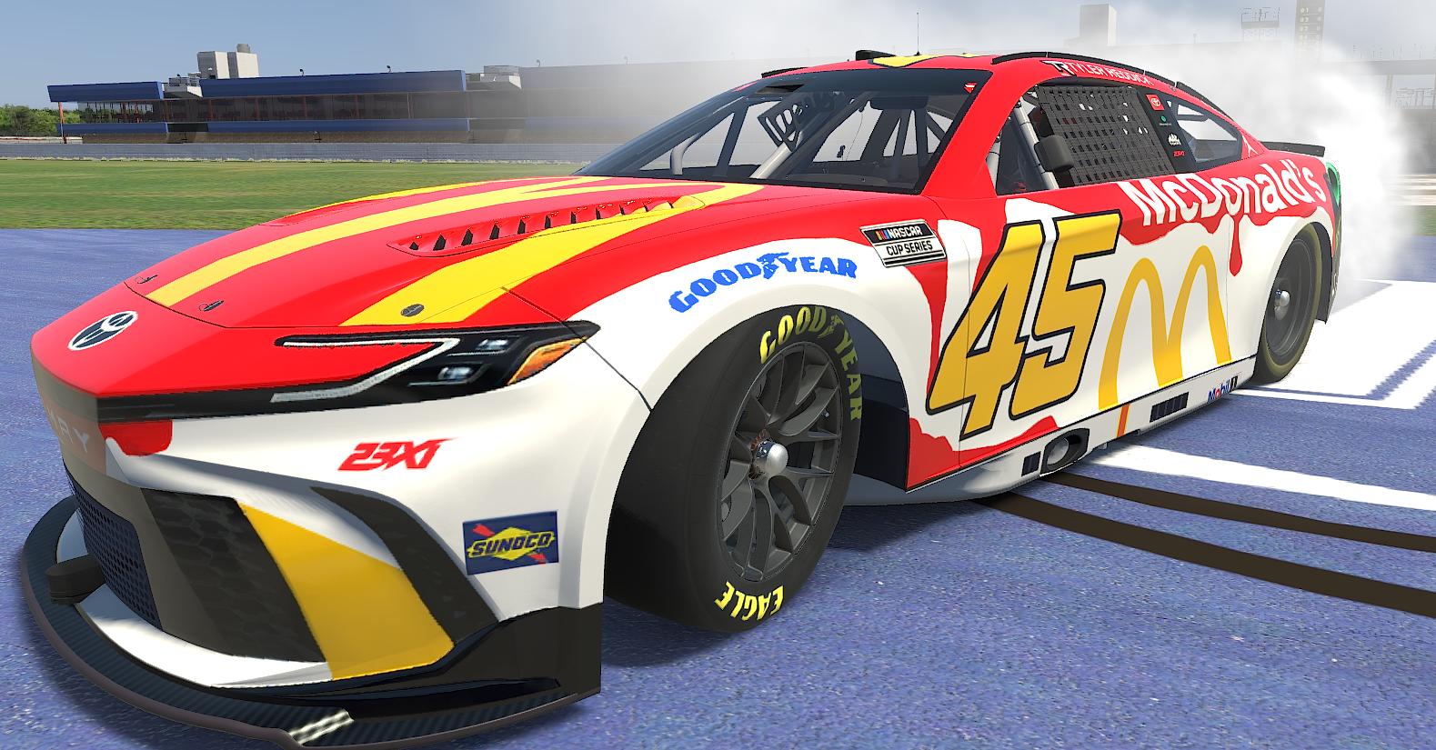 Tyler Reddick 2024 23XI #45 McDonalds Michigan Win Sim-stamped by Alex ...