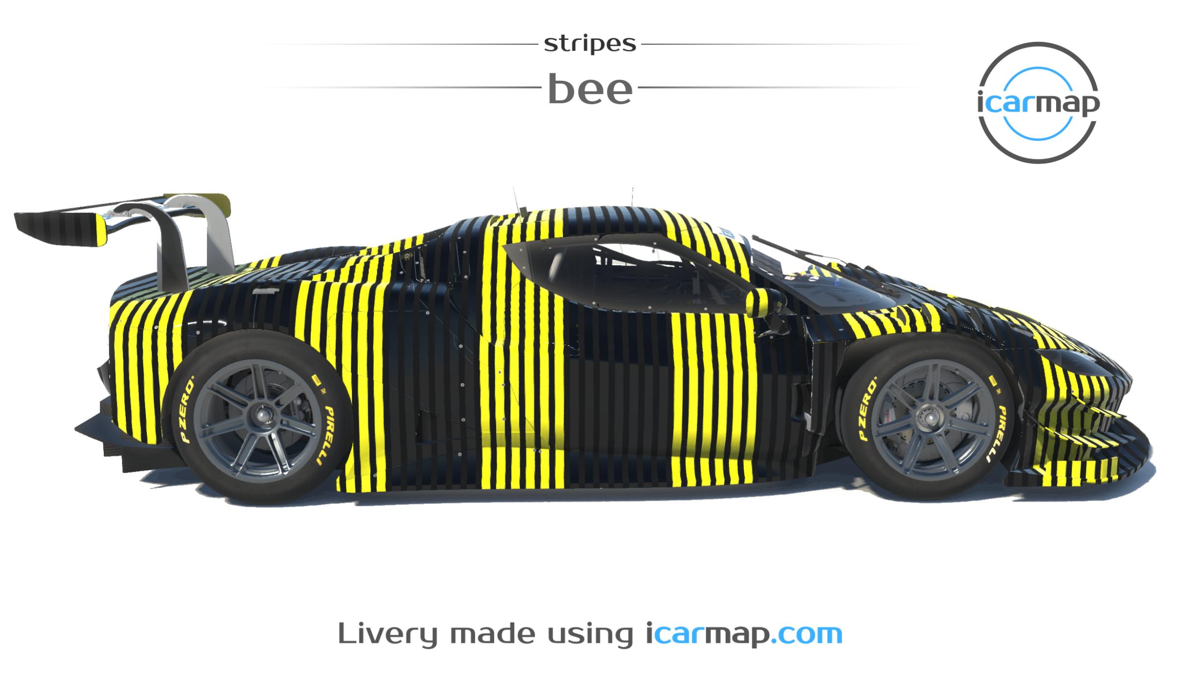 Stripes - Bee (Ferrari 296 GT3) by Will M. - Trading Paints