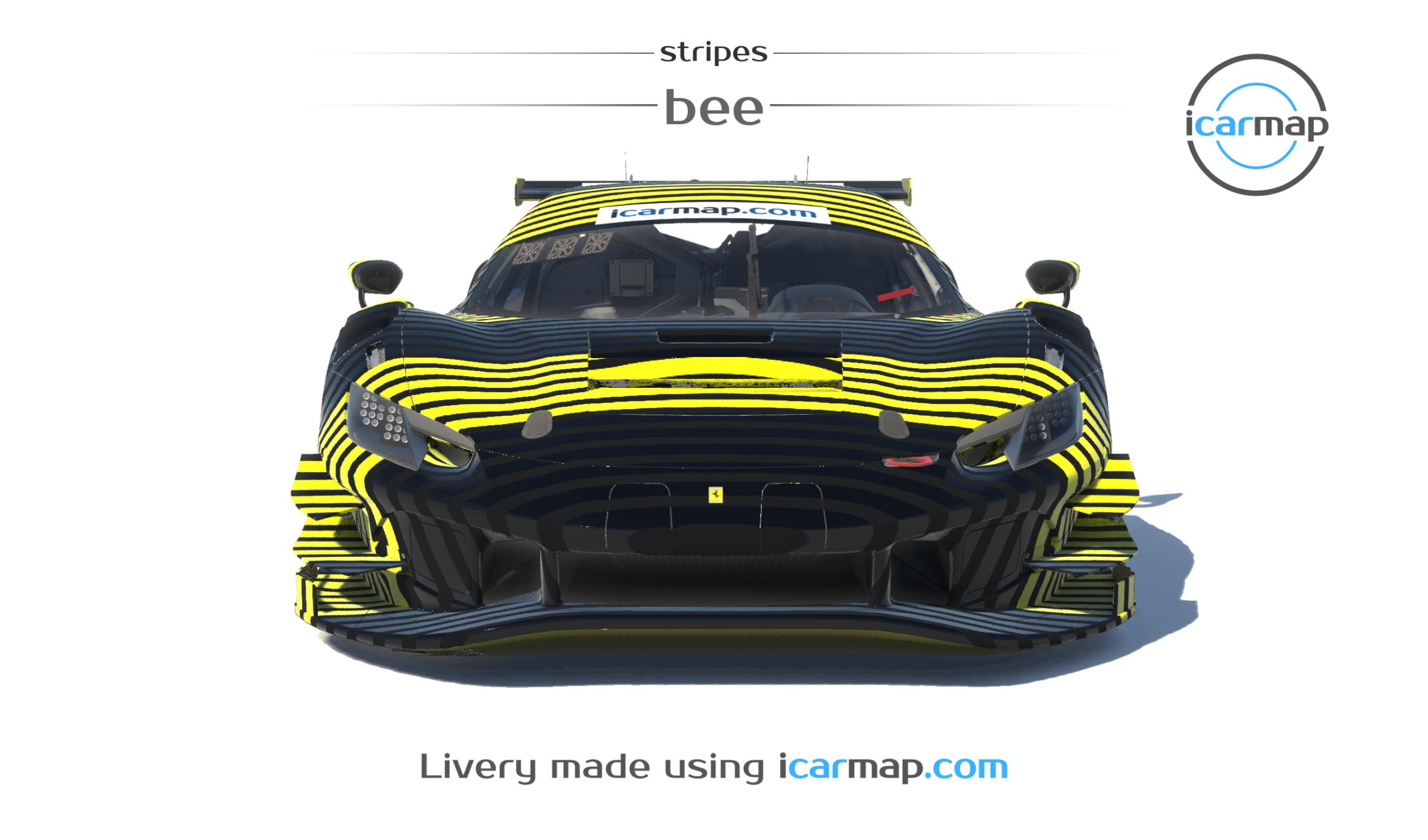 Stripes - Bee (Ferrari 296 GT3) by Will M. - Trading Paints