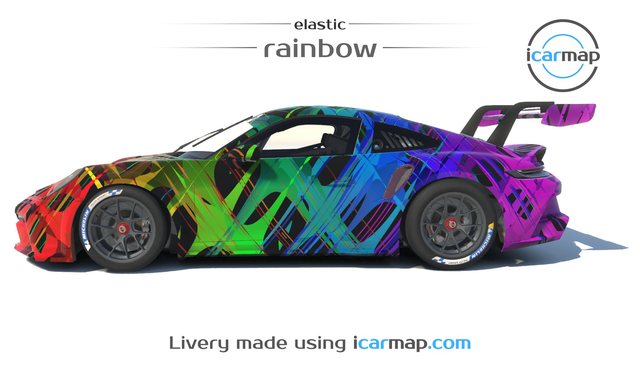 Elastic - Rainbow (Porsche 911 GT3 Cup (992)) by Will M. - Trading Paints
