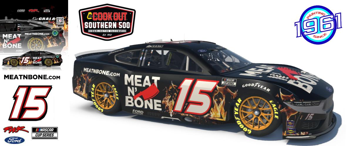 2024 RWR # 15 Kaz Grala / Meat NBone Ford Mustang at Darlington. by ...