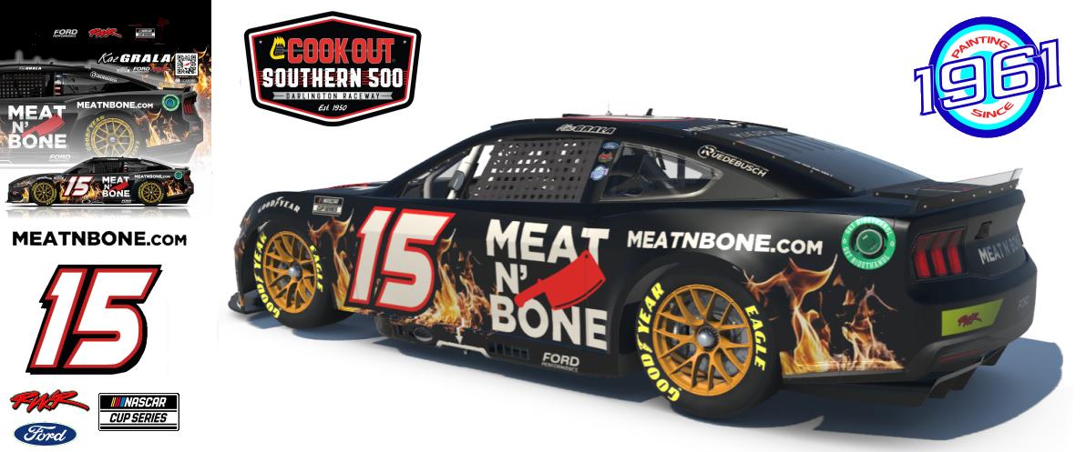 2024 RWR # 15 Kaz Grala / Meat NBone Ford Mustang at Darlington. by ...