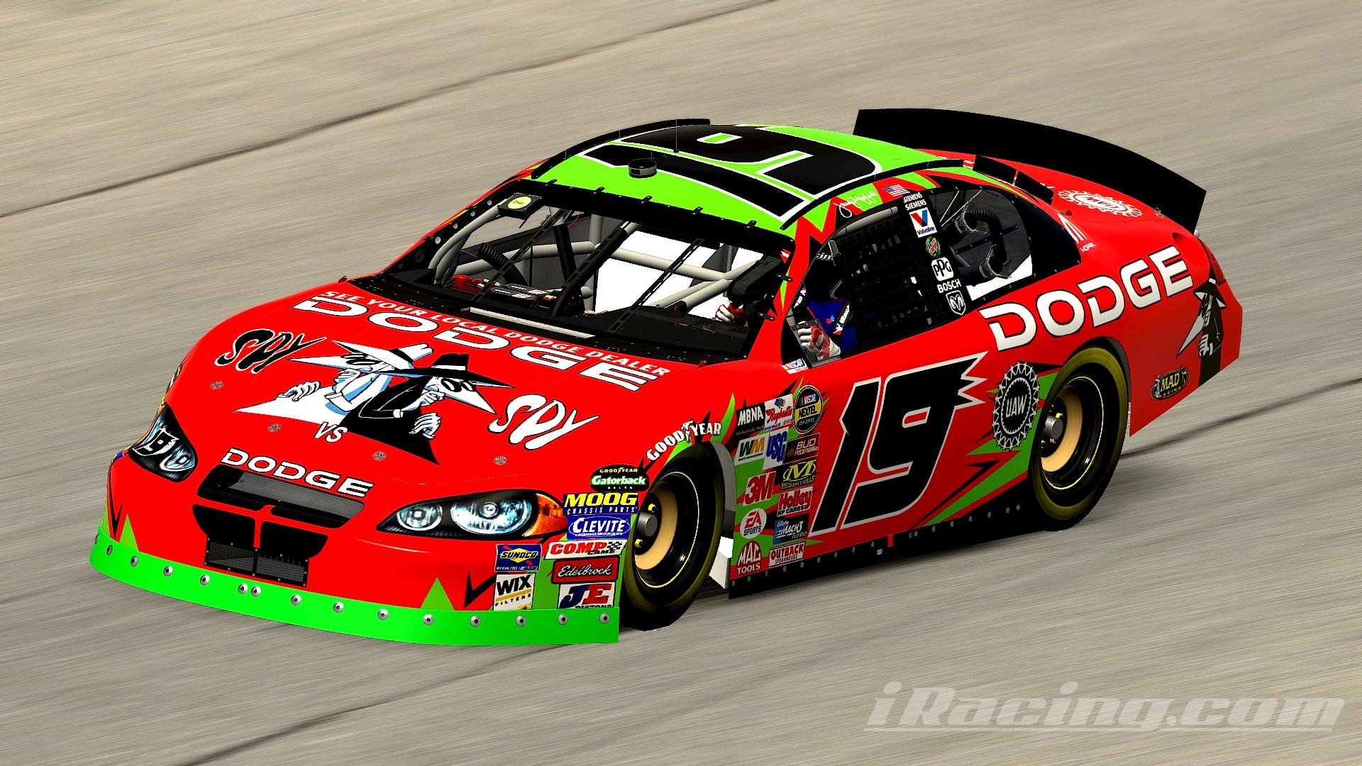 #19 Jeremy Mayfield 2004 Spy vs Spy Dodge Sim Stamped Number by ...