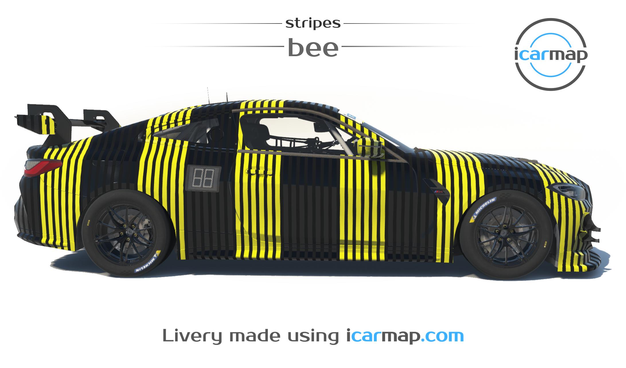 Stripes - Bee (BMW M4 G82 GT4) by Will M. - Trading Paints