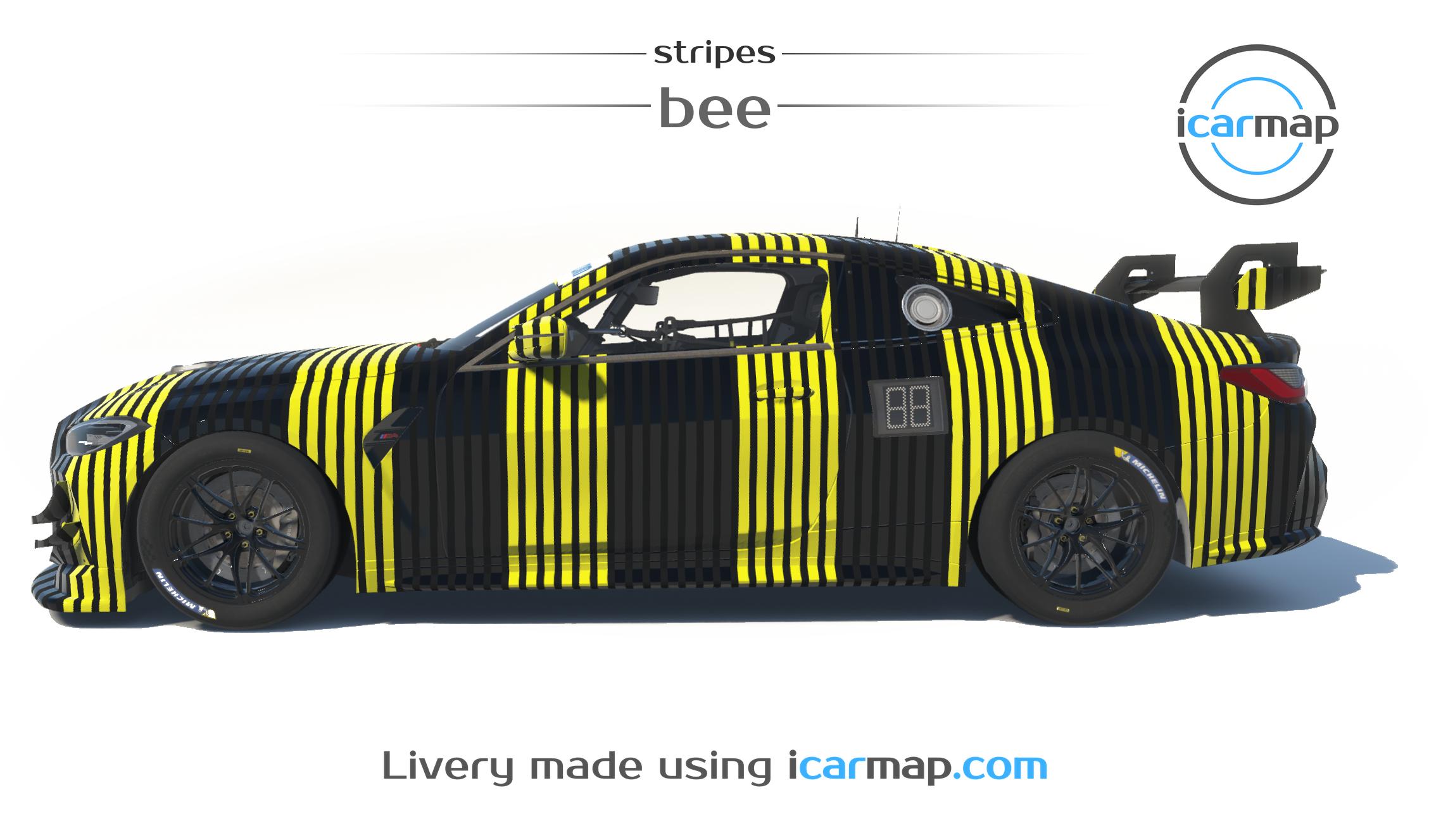 Stripes - Bee (BMW M4 G82 GT4) by Will M. - Trading Paints