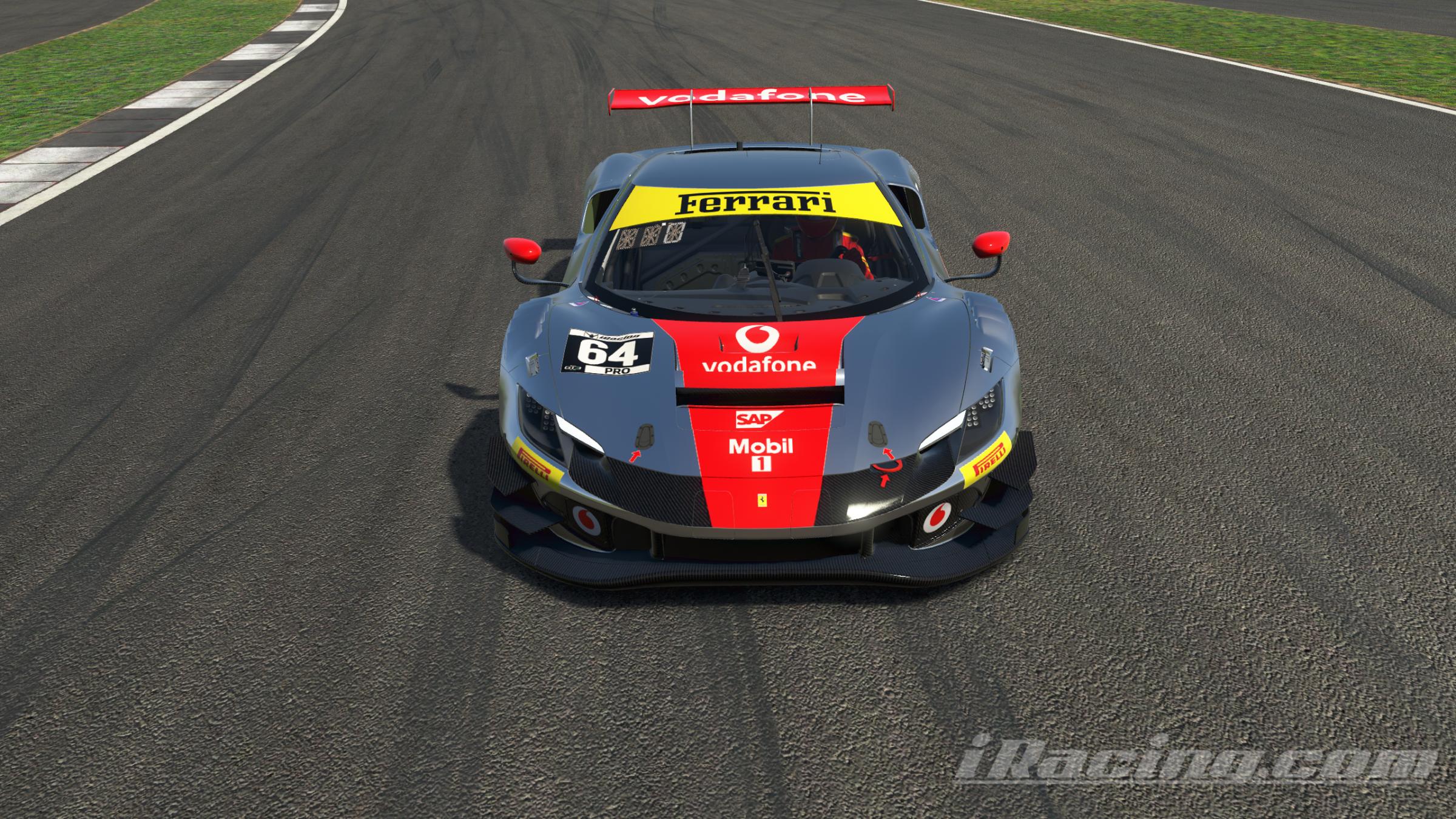 Vodafone Ferrari 296 GT3 by David Silva14 - Trading Paints