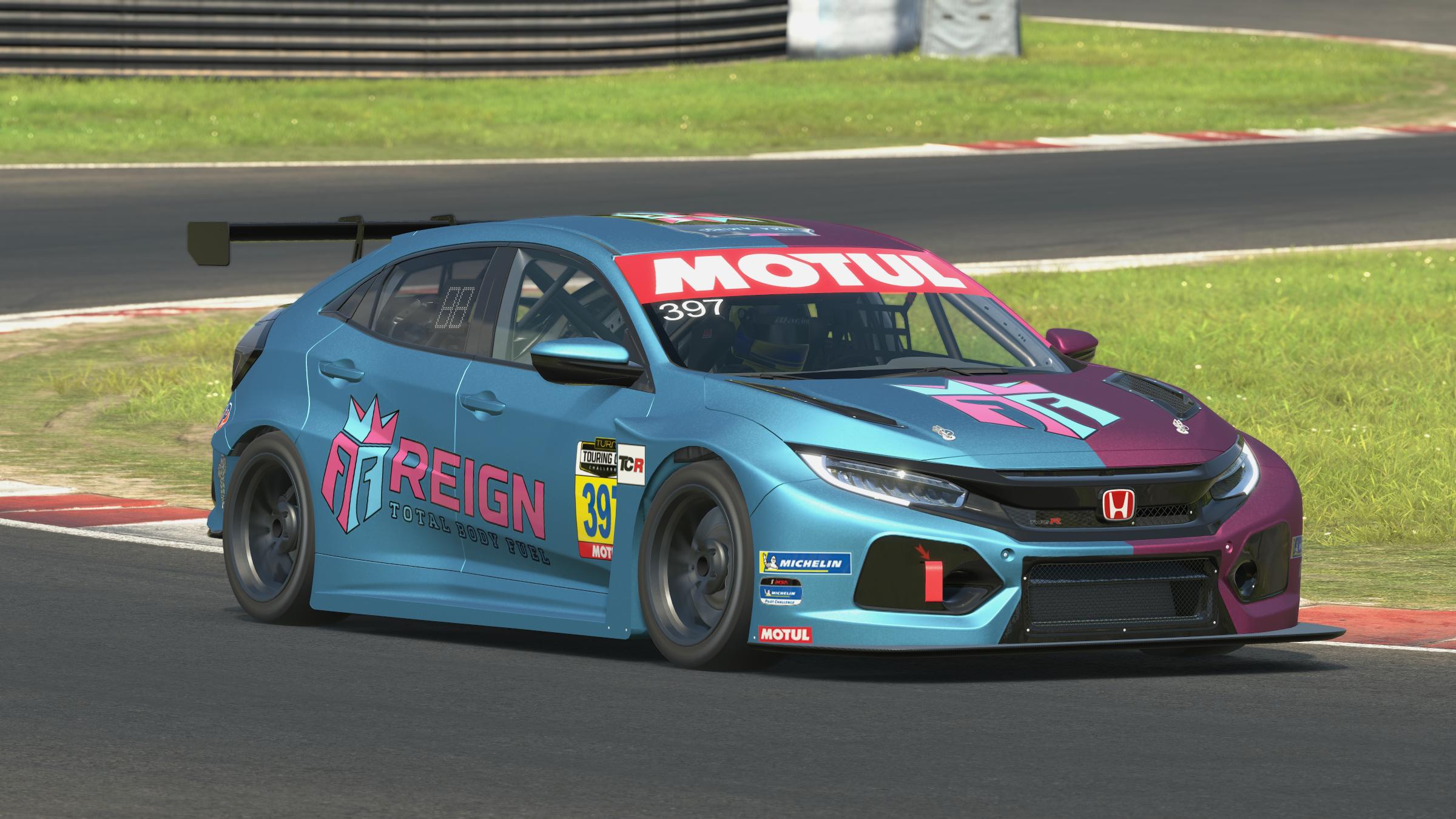 Reign Energy Honda Civic TCR by Jewel Wolfe - Trading Paints