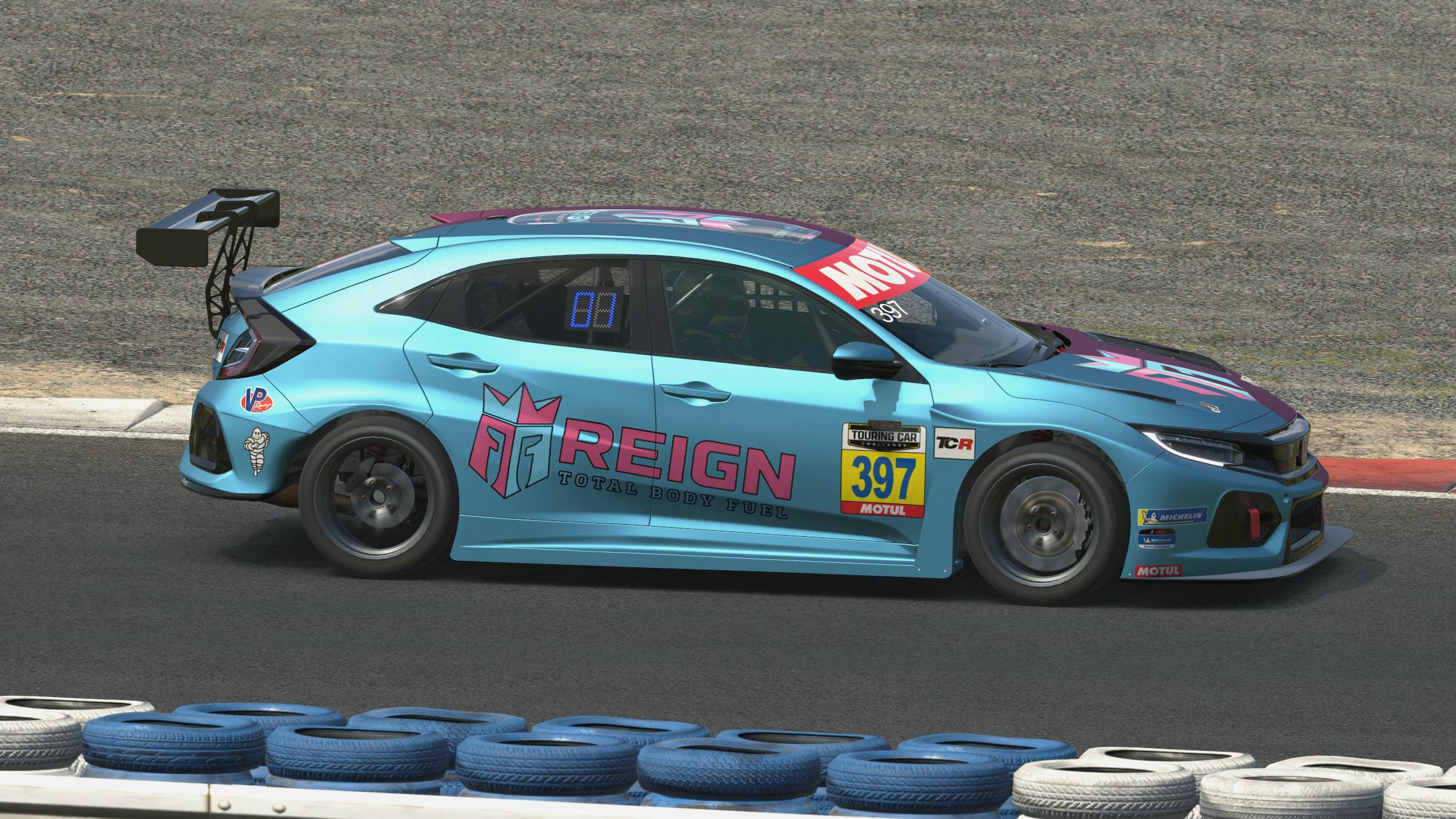 Reign Energy Honda Civic TCR by Jewel Wolfe - Trading Paints