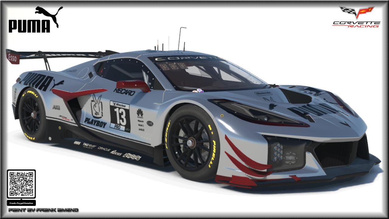 Puma Chrome Chevrolet Corvette Z06 GT3r by Frank Amend - Trading Paints