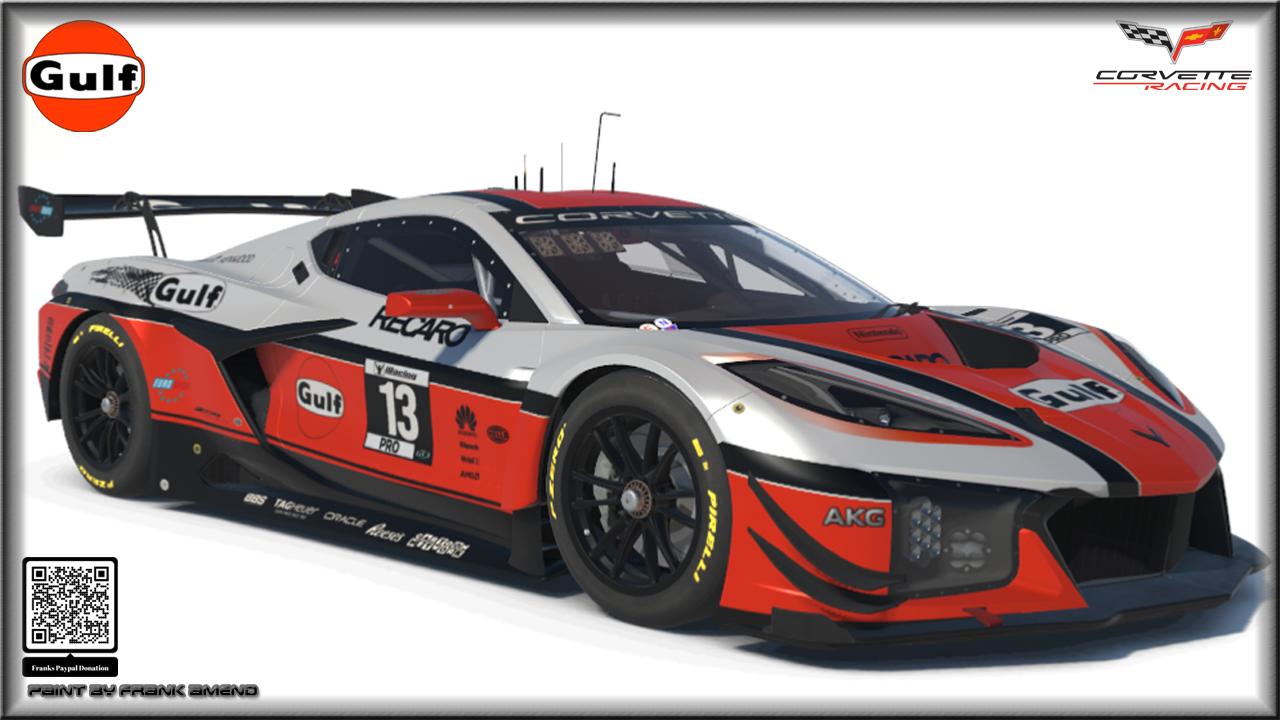 White Gulf Chevrolet Corvette Z06 GT3r by Frank Amend - Trading Paints