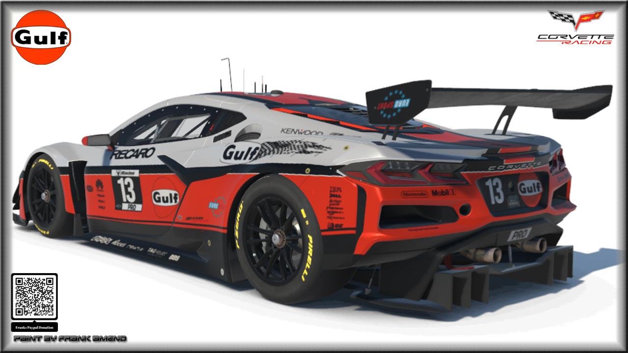 White Gulf Chevrolet Corvette Z06 GT3r by Frank Amend - Trading Paints