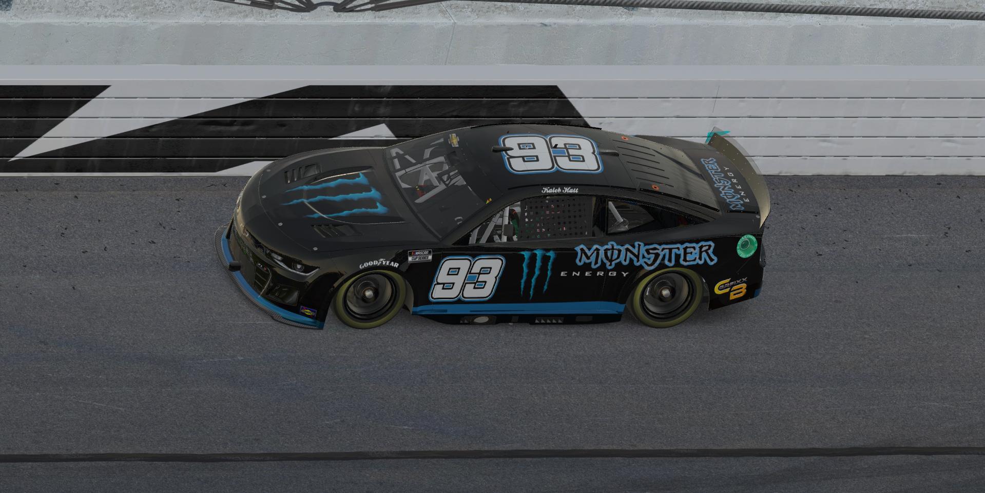 Kaleb Hatt #93 Blue monster cup car by Chase W. - Trading Paints