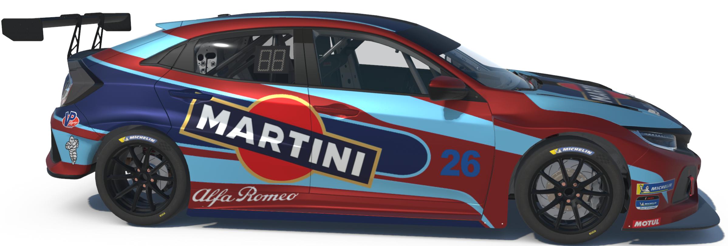 Martini Alfa Romeo Honda Civic Special by Stephen Evason - Trading Paints