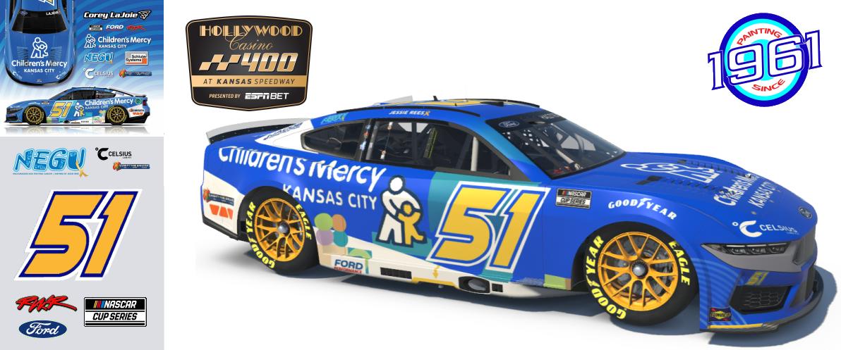 2024 RWR # 51 Corey LaJoie / Children’s Mercy Hospital/ Jessie Rees ...