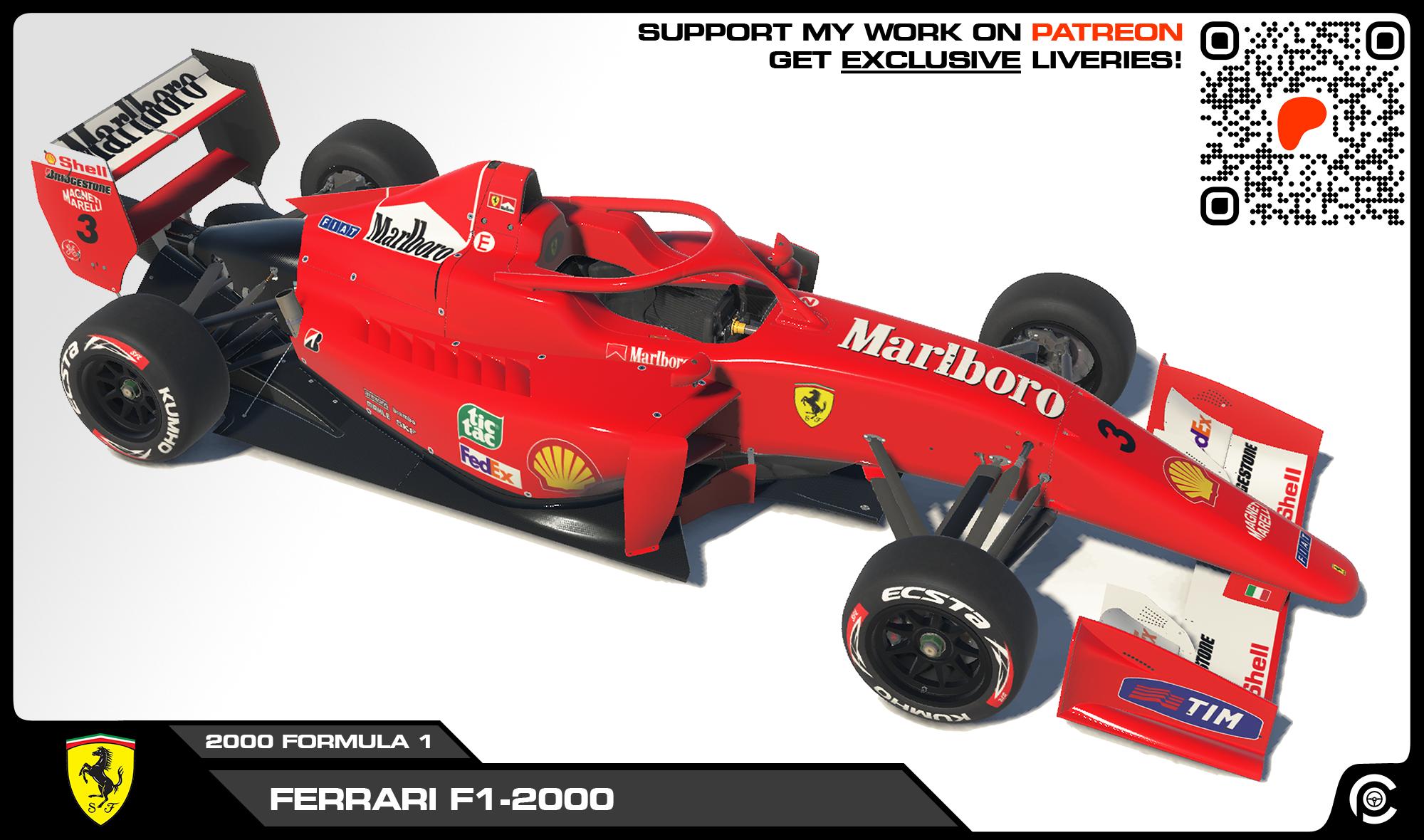 2000 Ferrari F1-2000 for SFL by Paul R Chaloner - Trading Paints