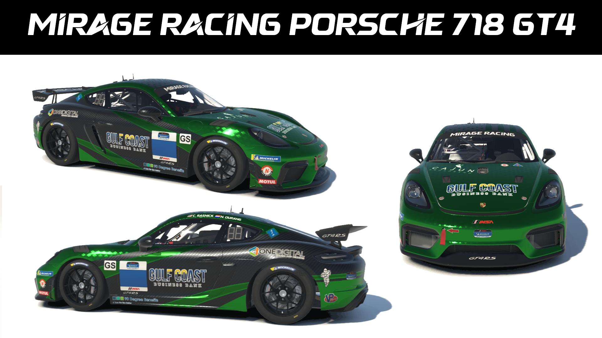 Mirage Racing Porsche 718 GT4 by Cooper R. - Trading Paints