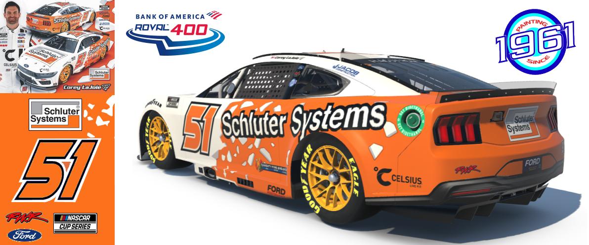 2024 RWR # 51 Corey LaJoie / Schluter Systems Ford Mustang Dark Horse ...