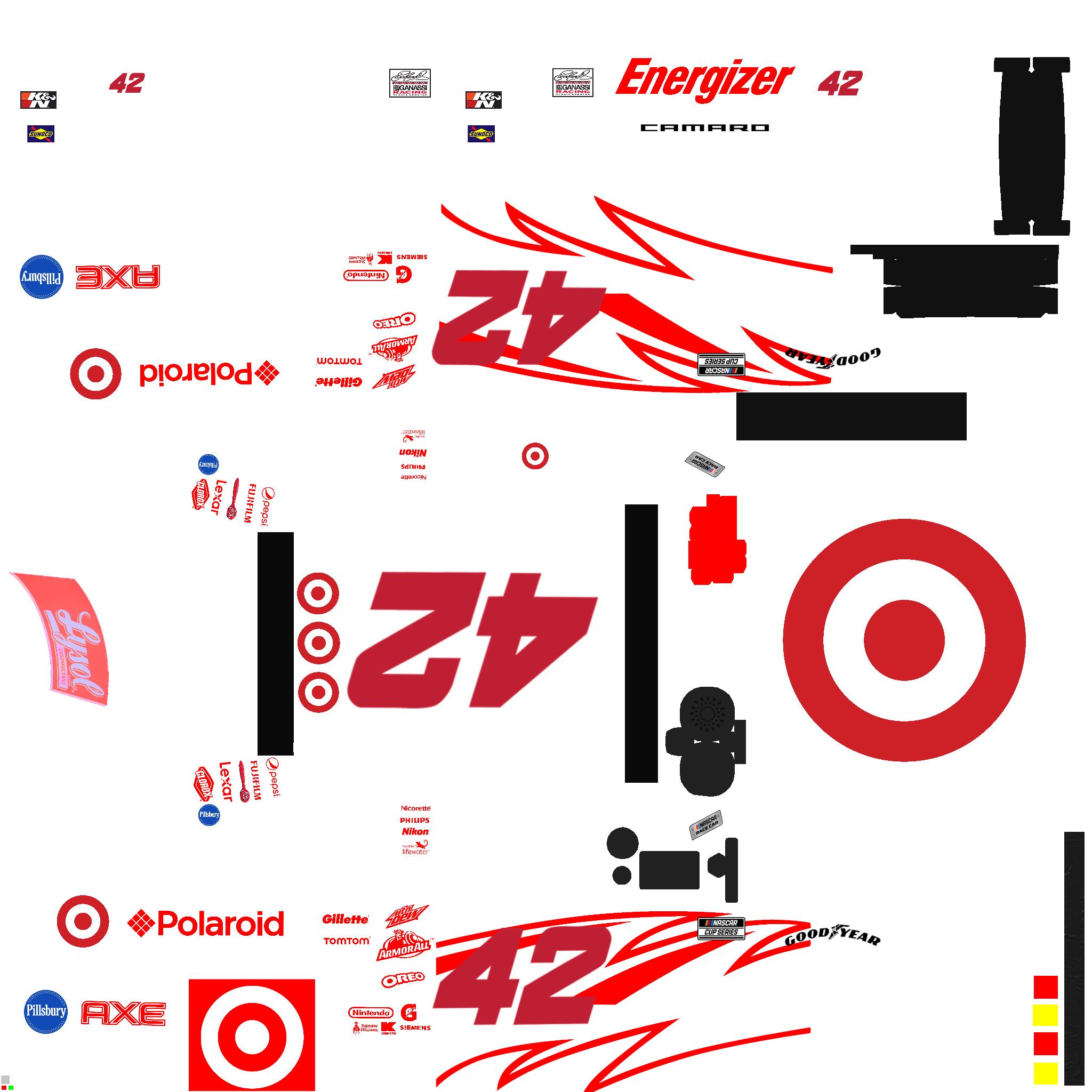 Juan Pablo Montoya 2010 Budweiser Shootout White Target Throwback by ...