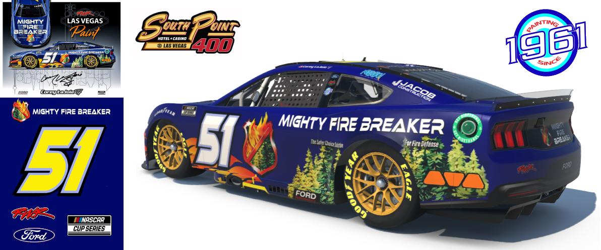 2024 RWR # 51 Corey LaJoie / Mighty Fire Breaker Ford Mustang Dark ...