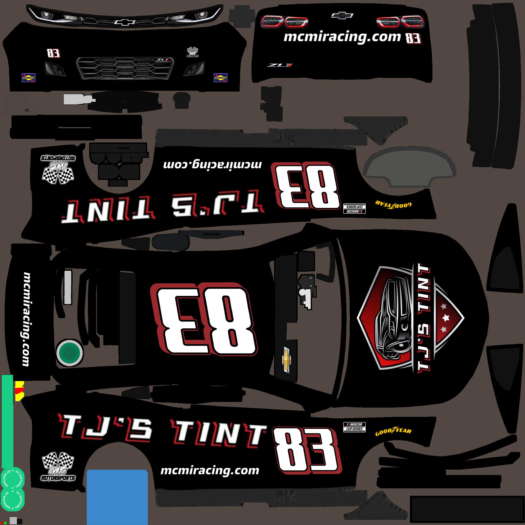 #83 TJ Tints Next Gen CHevy by Marty Cmejla - Trading Paints