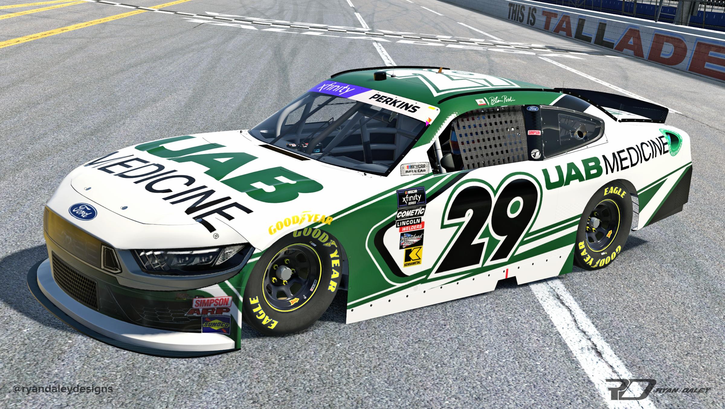 Official 2024 #29 Blaine Perkins UAB Medicine No Numbers by Ryan Daley ...