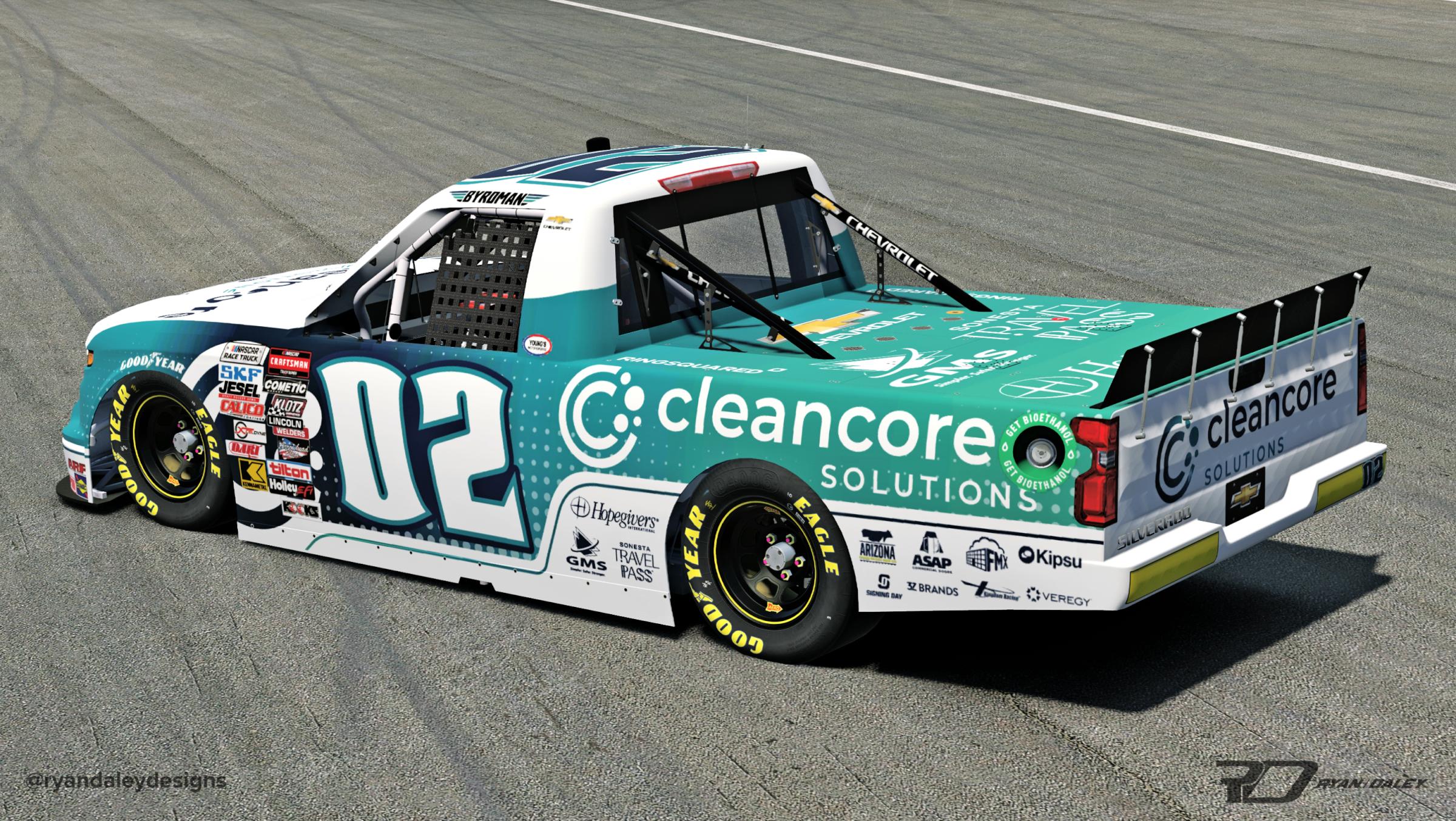 Official 2024 #02 Nathan Byrd CleanCore Solutions With Numbers by Ryan ...