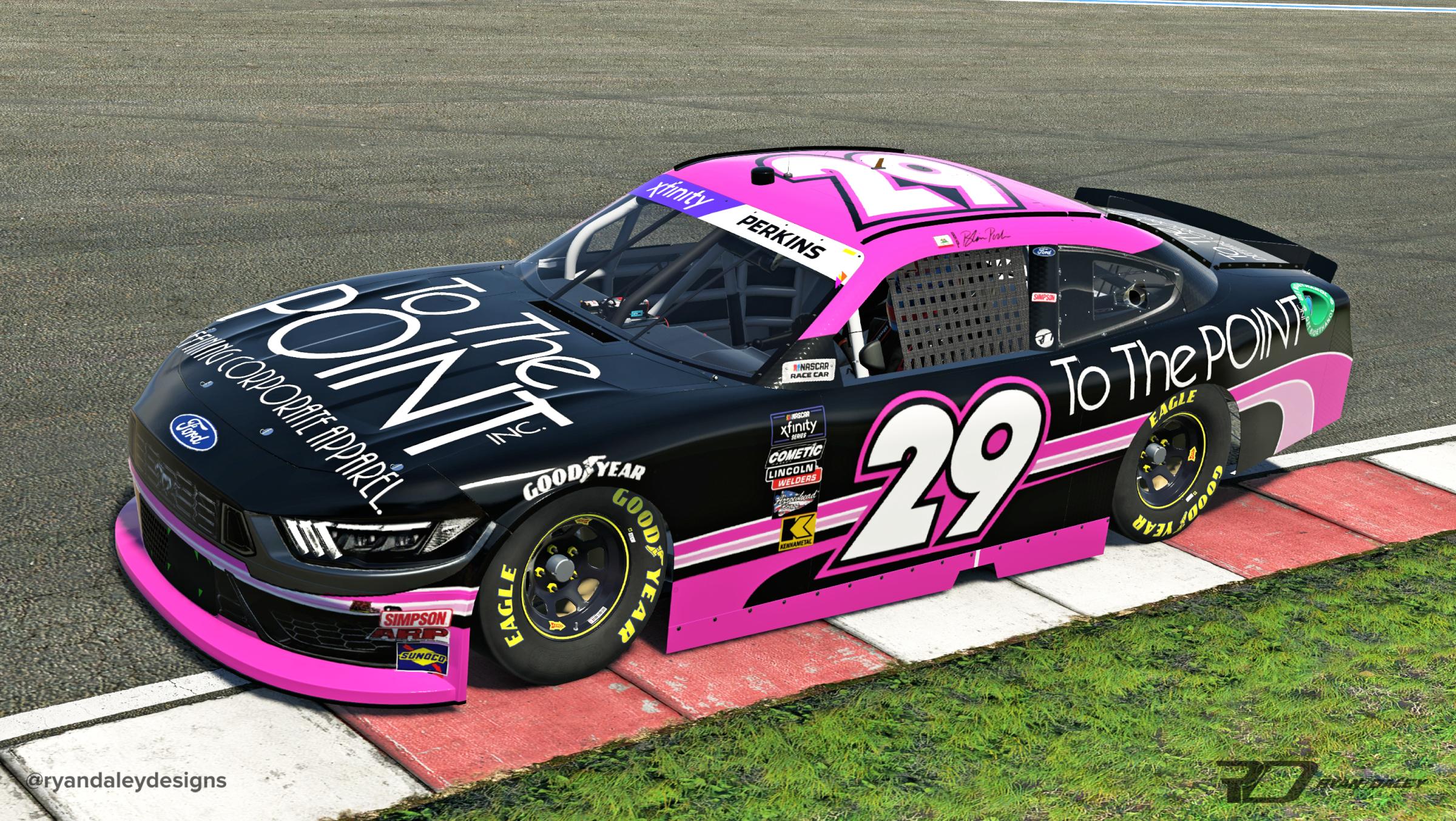 Official 2024 #29 Blaine Perkins To The Point Pink No Numbers by Ryan ...