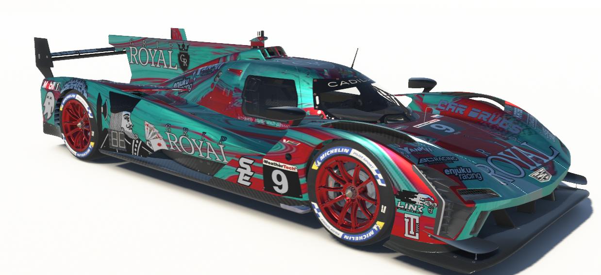 Grip Royal Teal/Red by Sean Matteson - Trading Paints