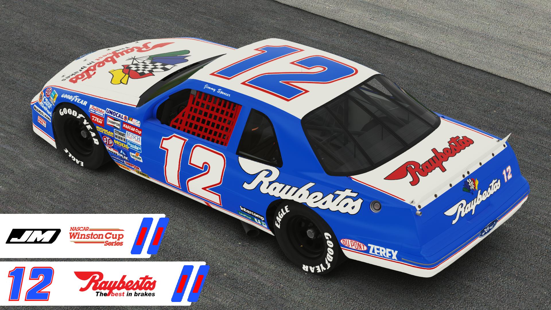1992 #12 Jimmy Spencer - Raybestos Ford Thunderbird by Jeffery Majtyka ...
