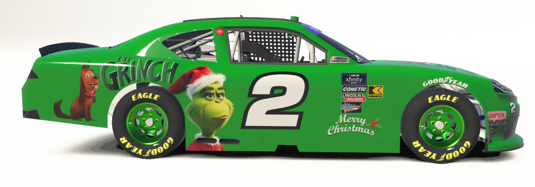 The Grinch Xfinity Toyota by Tyrone Yohe - Trading Paints